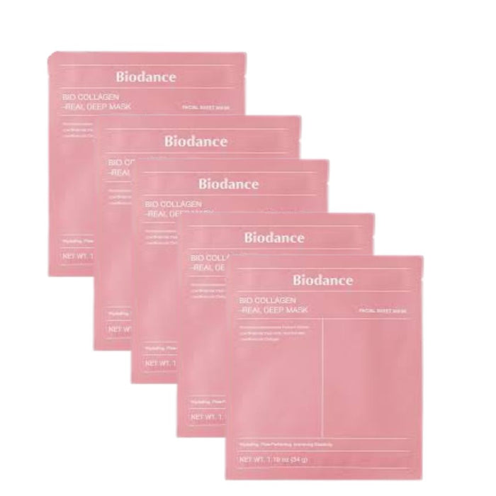 5 pack BIODANCE Bio Collagen Real Deep Mask Bundle